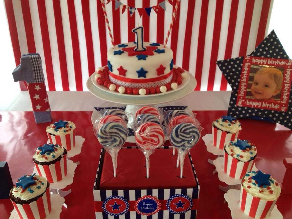 Stars & Stripes theme Birthday Party Ideas | Photo 2 of 8 | Catch My Party