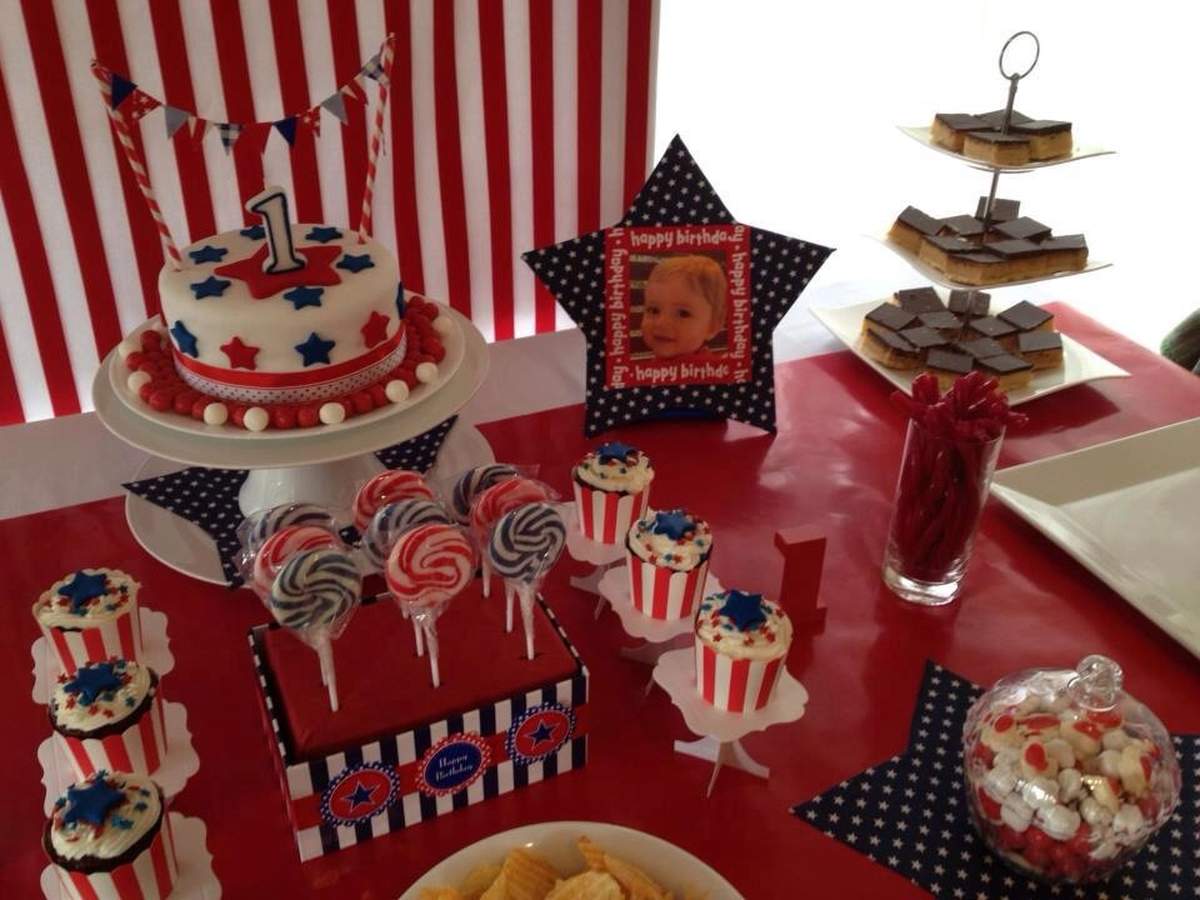 Stars & Stripes theme Birthday Party Ideas | Photo 2 of 8 | Catch My Party