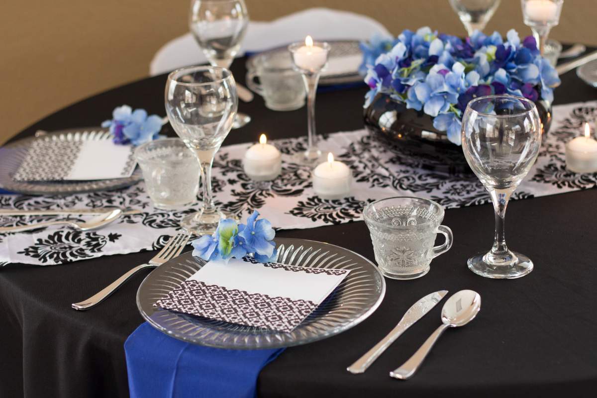 Royal Blue Damask Wedding Party Ideas | Photo 4 of 6 | Catch My Party