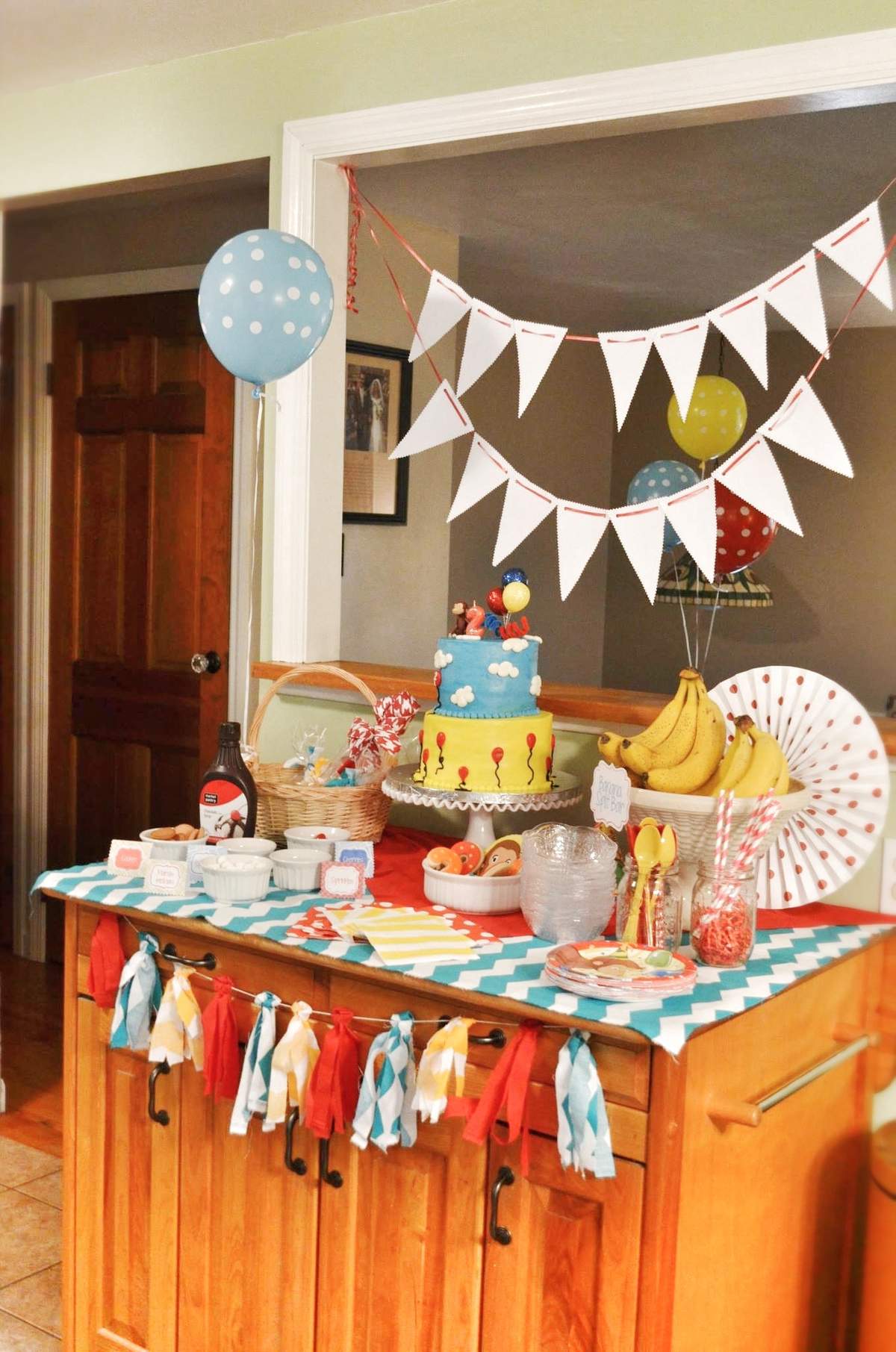 Curious George Birthday Party Ideas | Photo 1 of 43 | Catch My Party