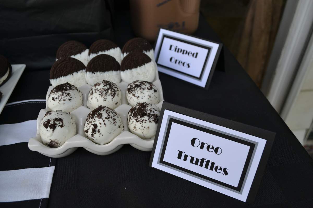 Oreo Dessert Table Birthday Party Ideas | Photo 10 of 10 | Catch My Party