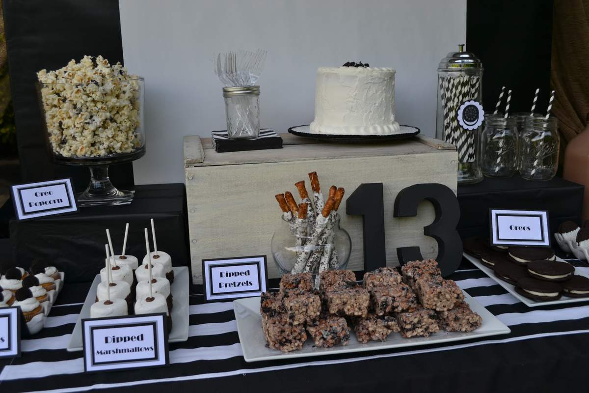 Oreo Dessert Table Birthday Party Ideas | Photo 10 of 10 | Catch My Party
