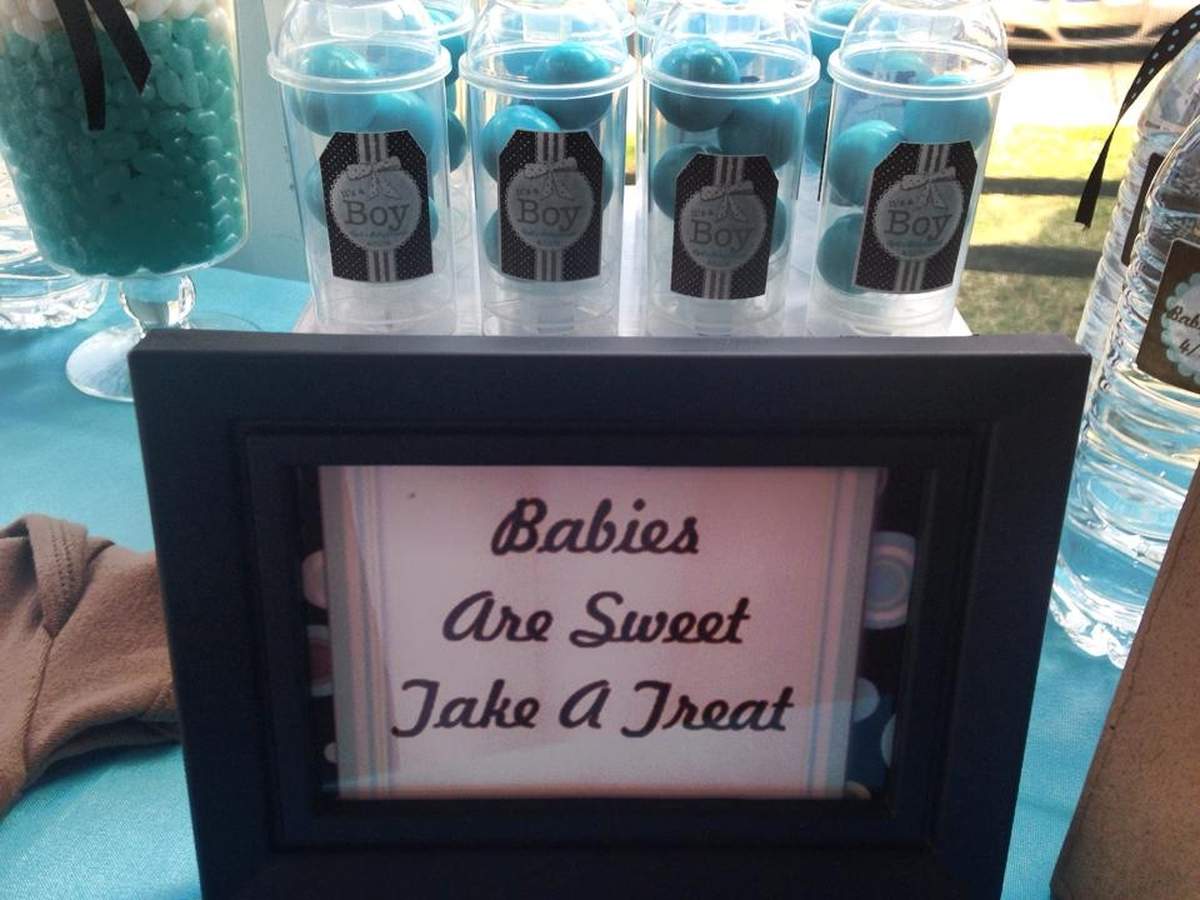 Turquoise & Brown baby Shower Baby Shower Party Ideas | Photo 7 of 39 ...