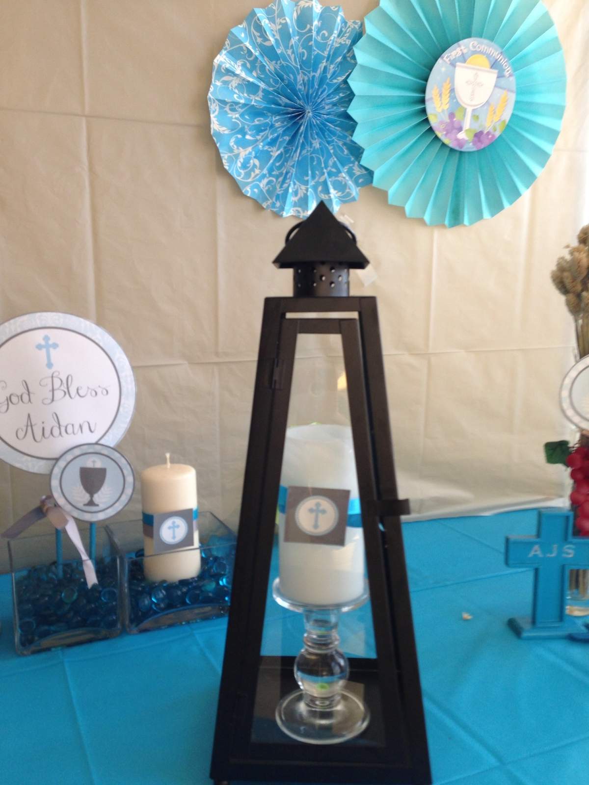 Blue and Silver First Communion Party Ideas | Photo 10 of 12 | Catch My ...