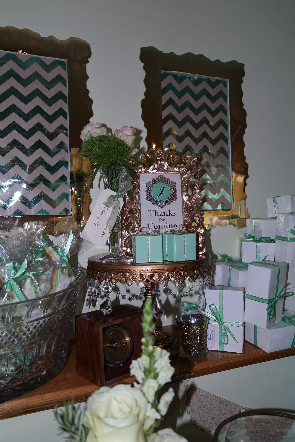 Gold and mint Holy communion Party Ideas | Photo 2 of 13 | Catch My Party