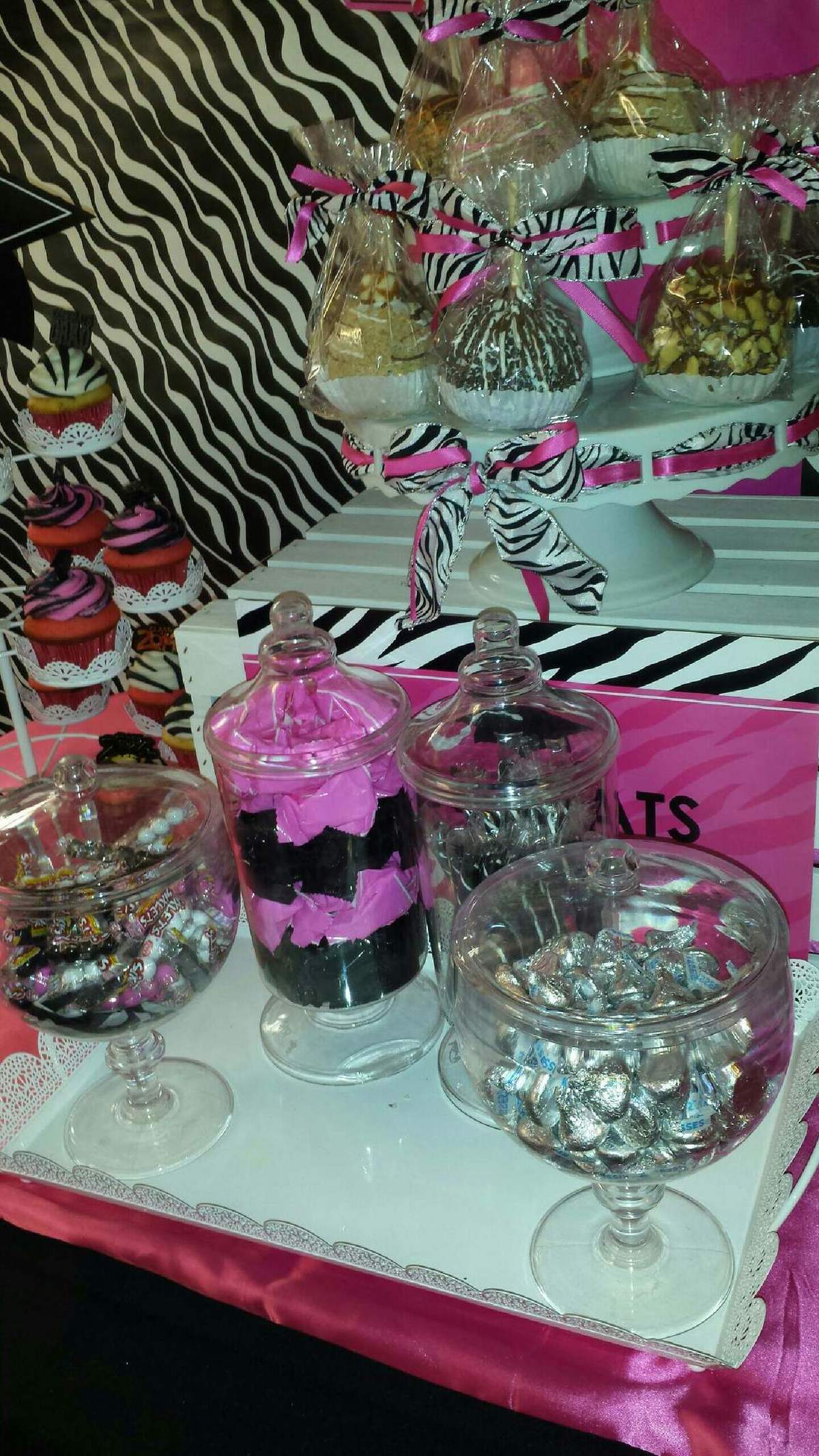 Pink/Zebra Theme Graduation/End of School Party Ideas | Photo 7 of 18 ...