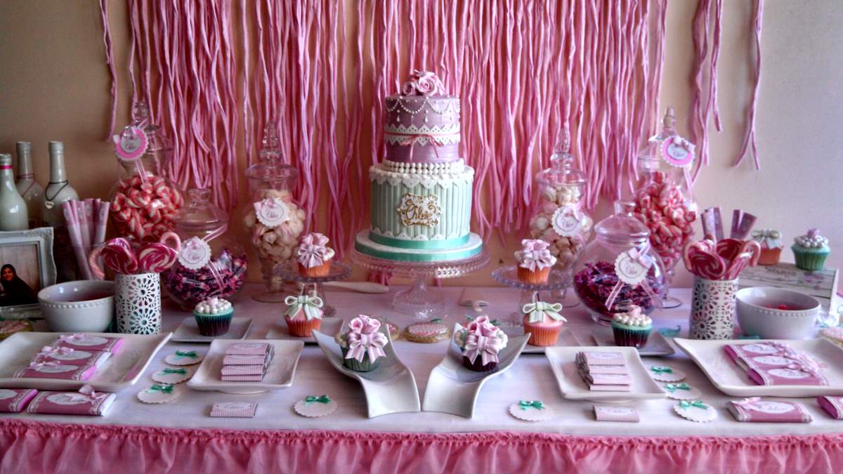 Shabby Chic, Vintage Glam / Birthday "shabby chic party" | Catch My Party