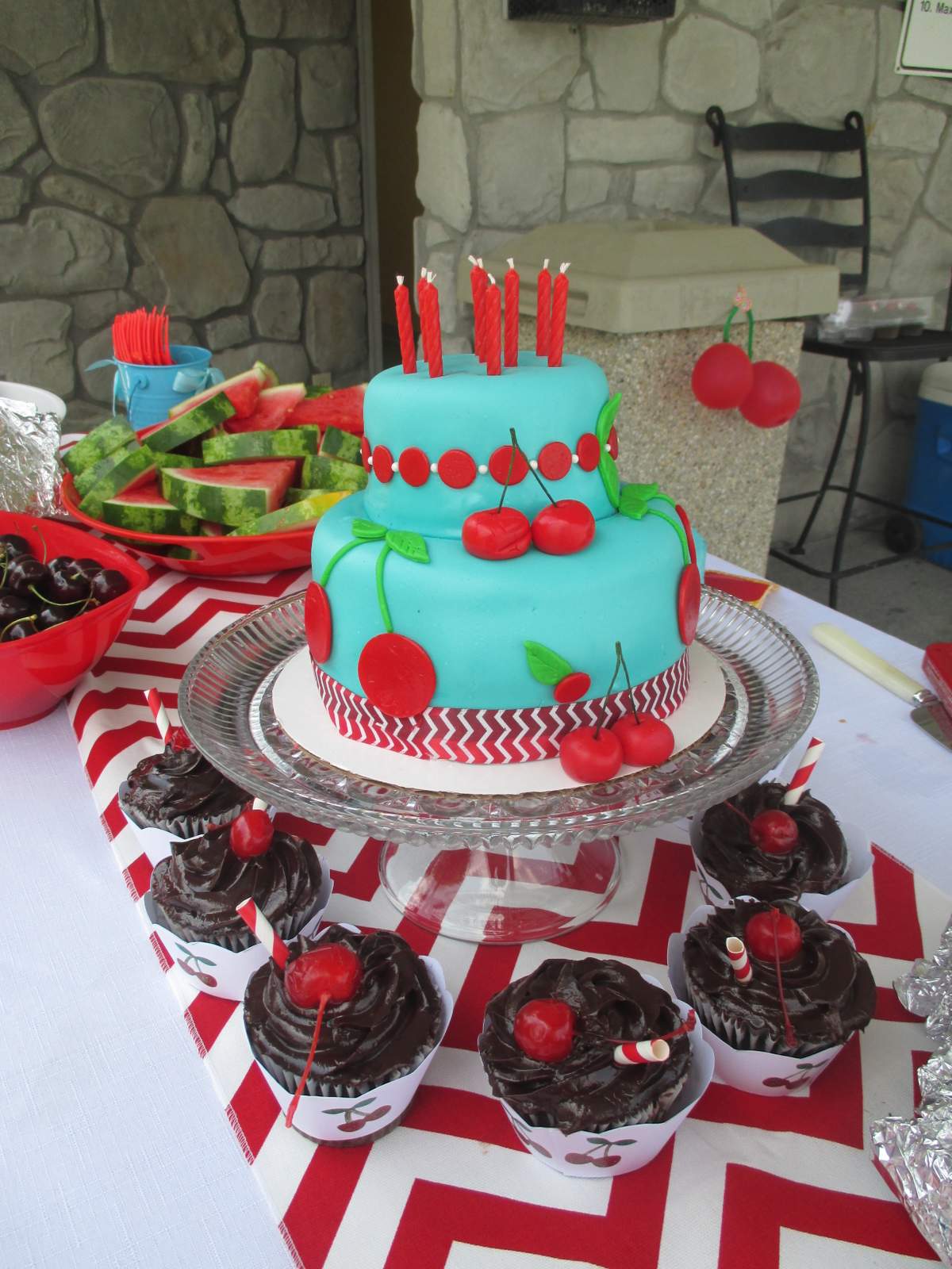 Cherries, Cherries and More Cherries Birthday Party Ideas | Photo 1 of ...