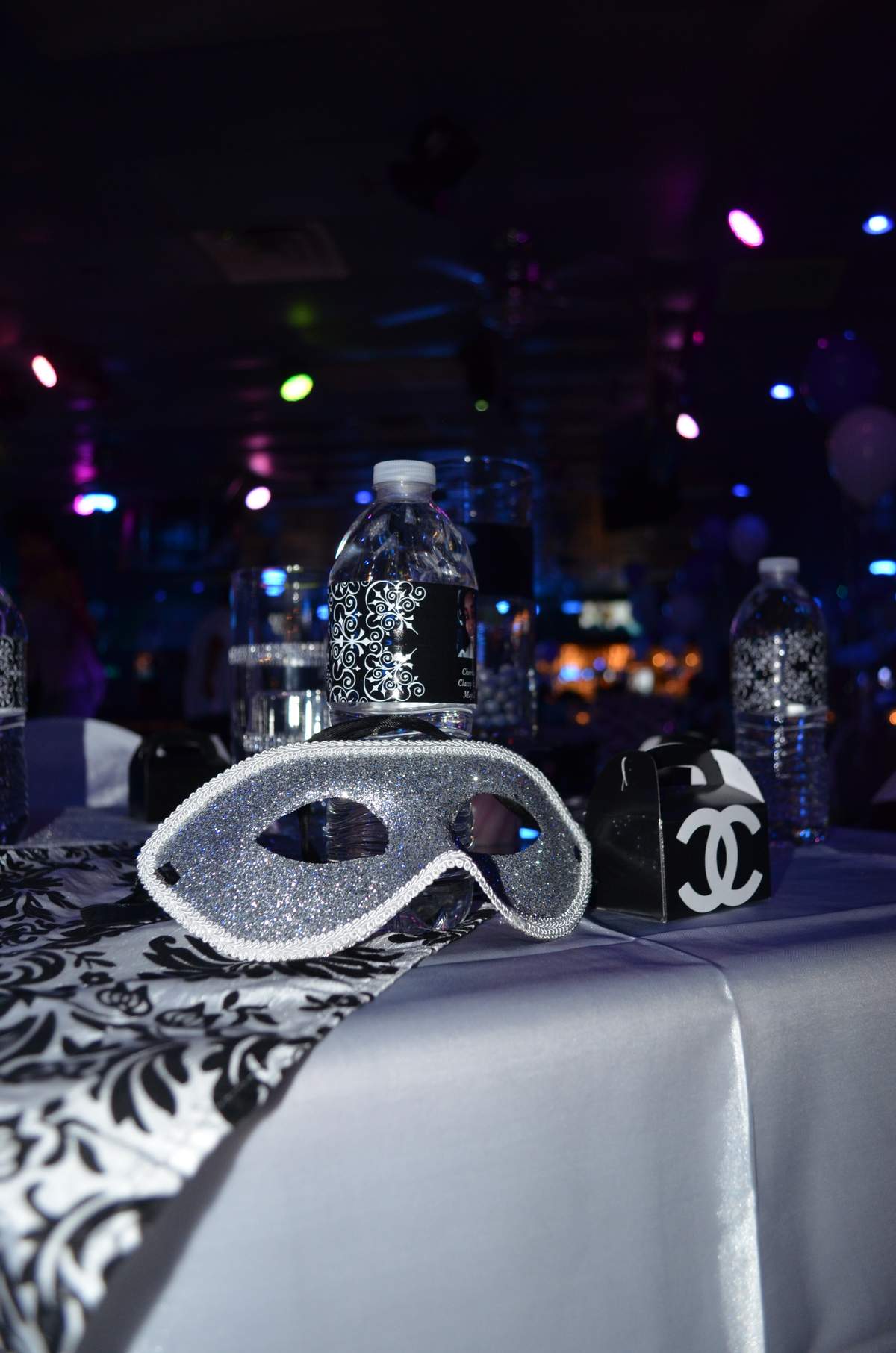Chanel No. 40 Classy & Fabulous Masquerade Birthday Party Ideas | Photo ...