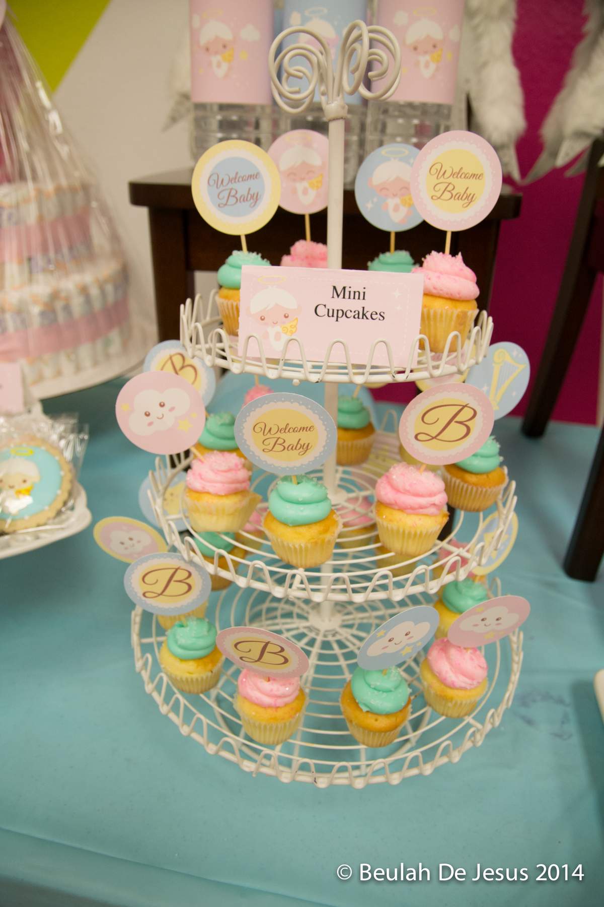 Angels, pink, blue Baby Shower Party Ideas | Photo 5 of 22 | Catch My Party