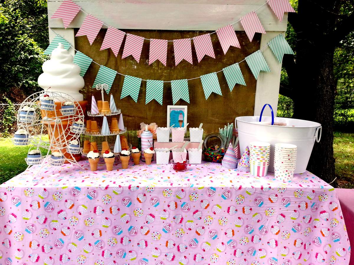 Ice Cream Social Summer Party Ideas | Photo 1 of 15 | Catch My Party