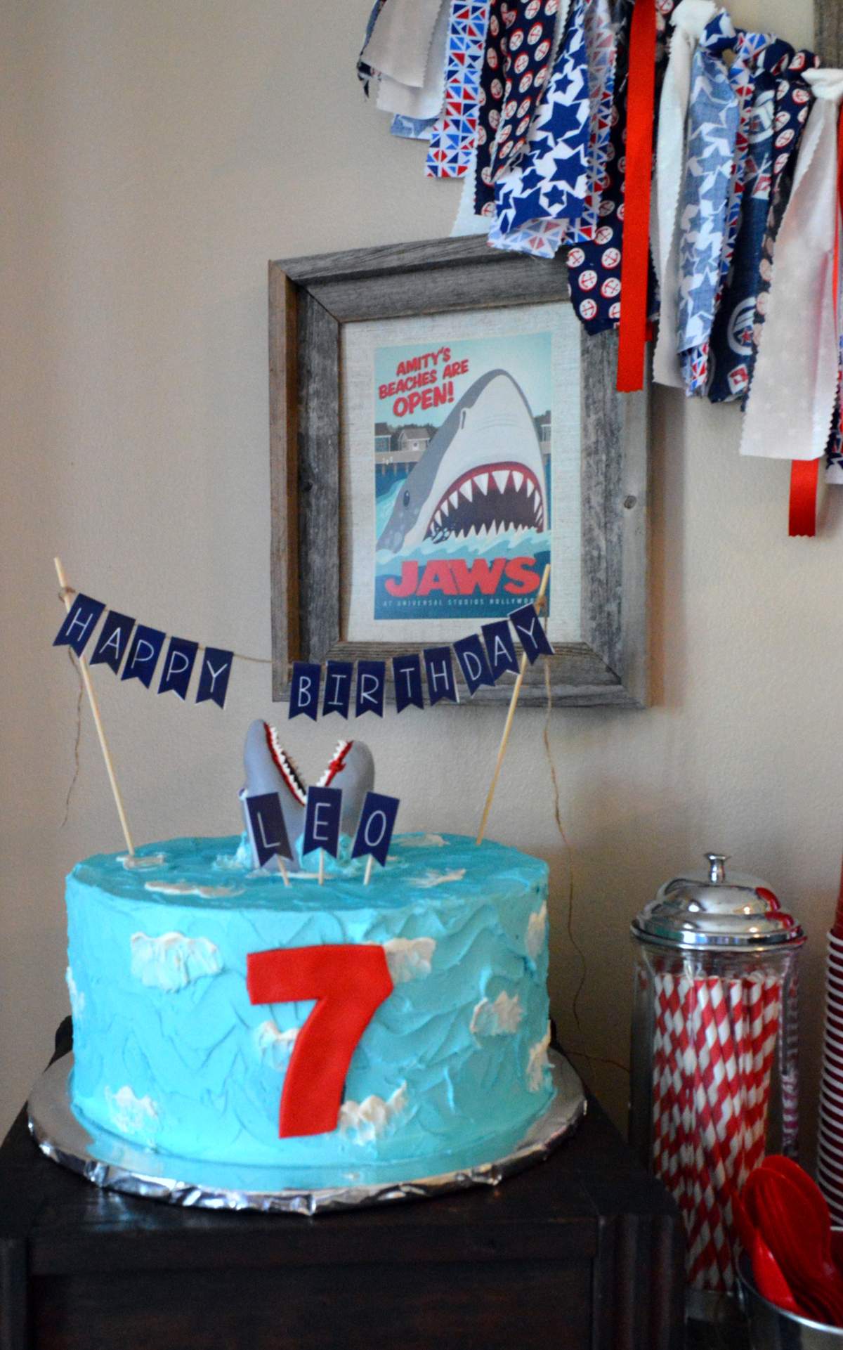 Nautical & Sharks Birthday Party Ideas | Photo 2 of 18 | Catch My Party