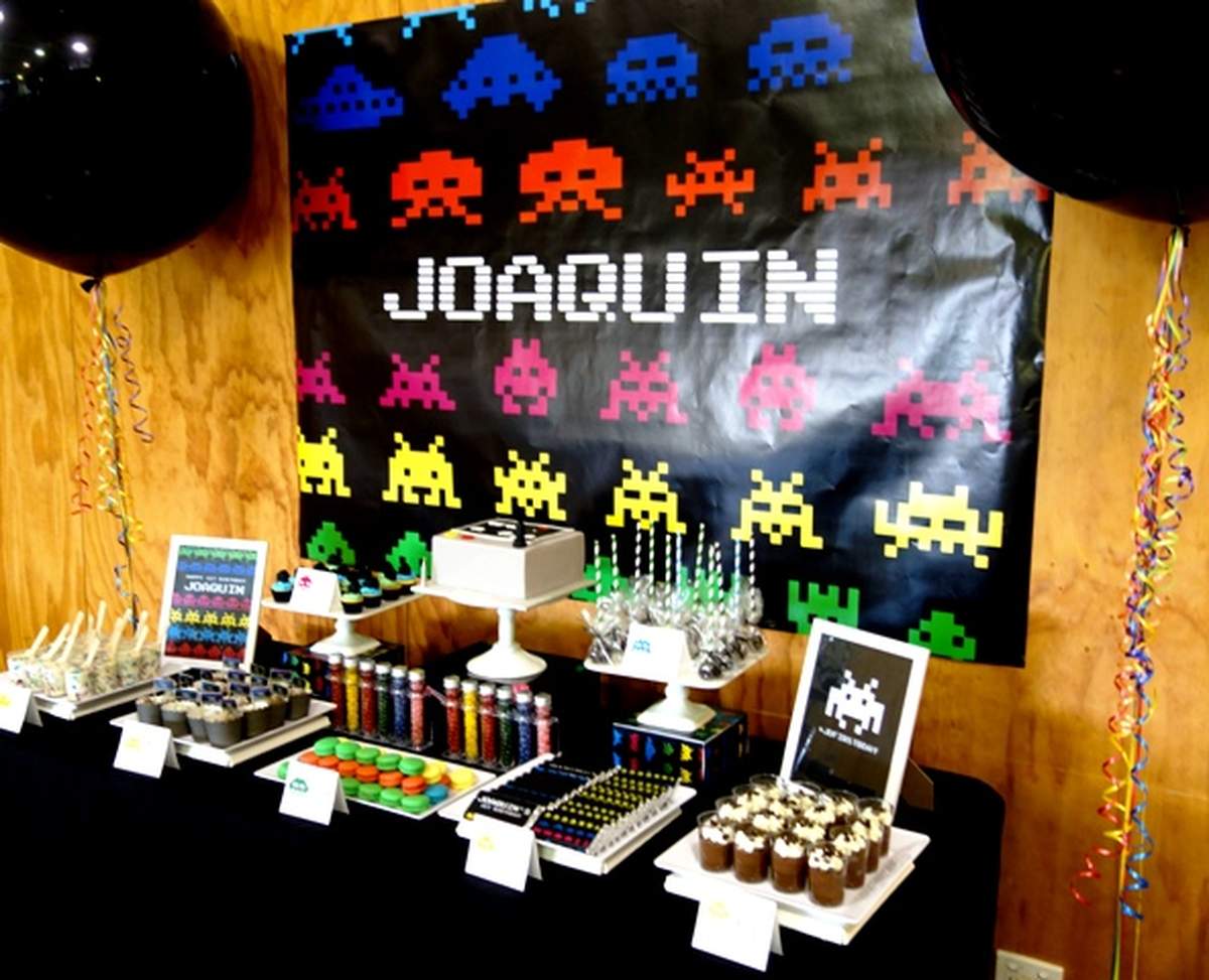 Space Invaders Birthday Party Ideas | Photo 1 of 14 | Catch My Party