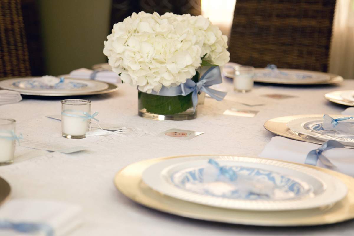 Baby blue with lace Baptism Party Ideas | Photo 22 of 35 | Catch My Party