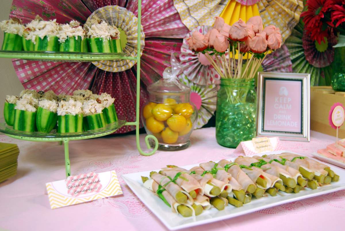 Shabby Modern Pink Lemonade Baby Shower Party Ideas | Photo 5 of 18 ...
