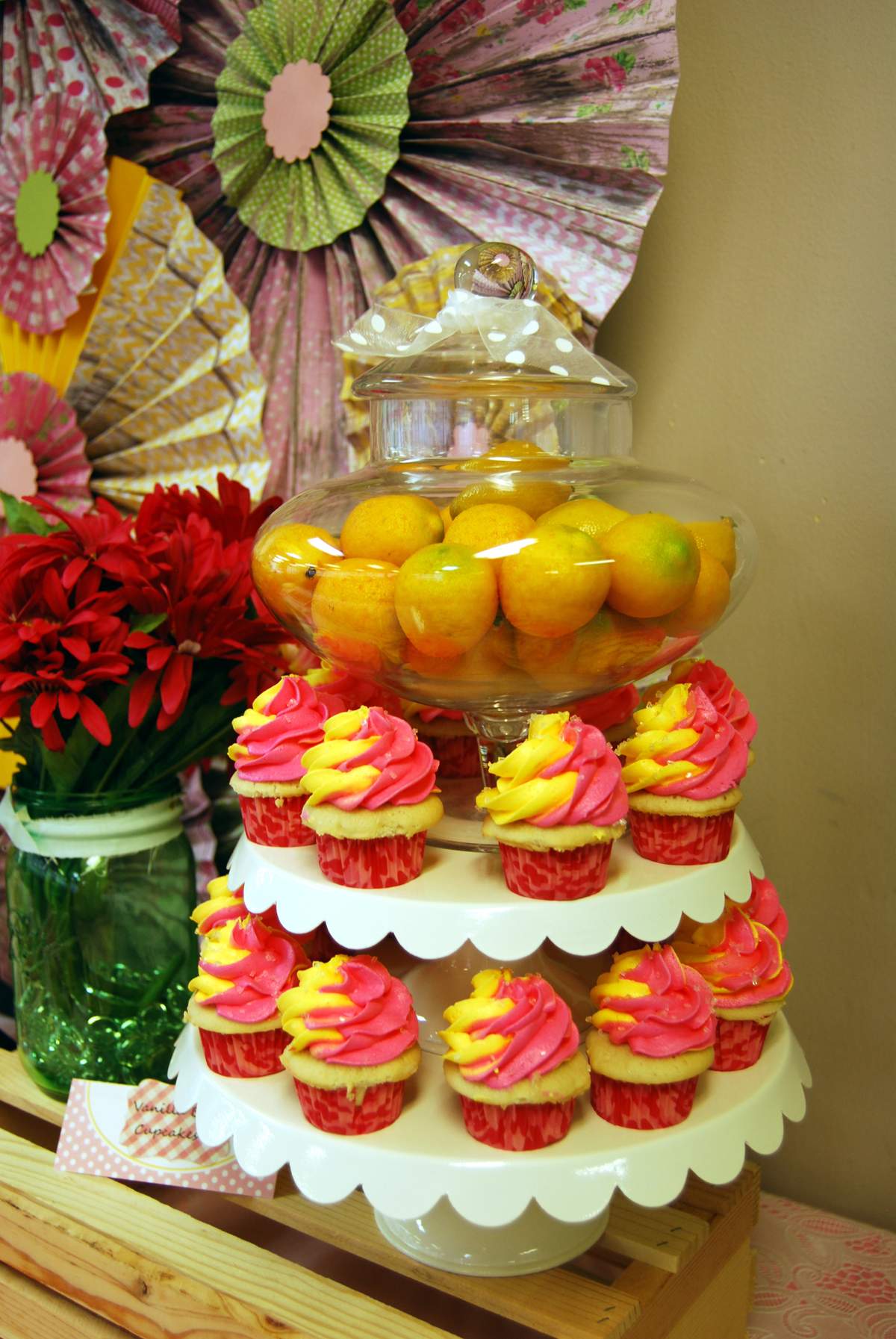 Shabby Modern Pink Lemonade Baby Shower Party Ideas | Photo 3 of 18 ...