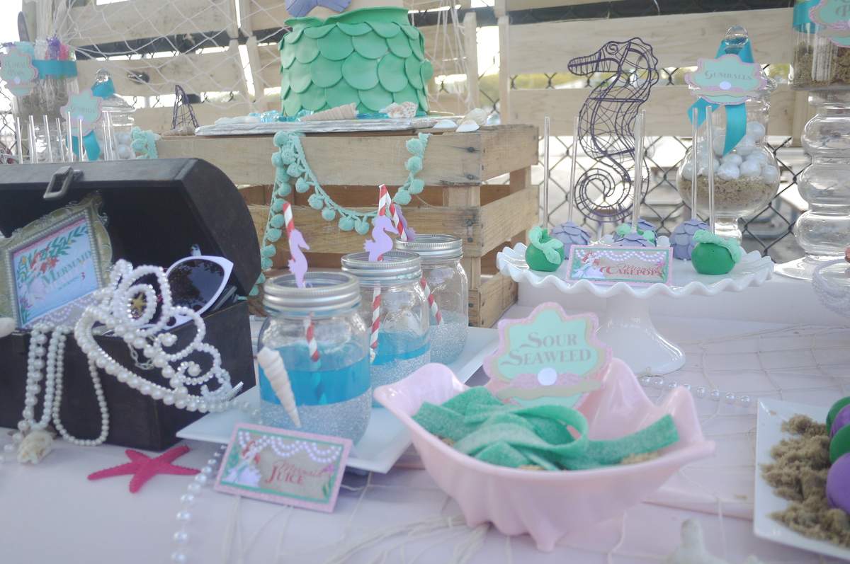 Mermaid Party Birthday Party Ideas | Photo 9 of 31 | Catch My Party