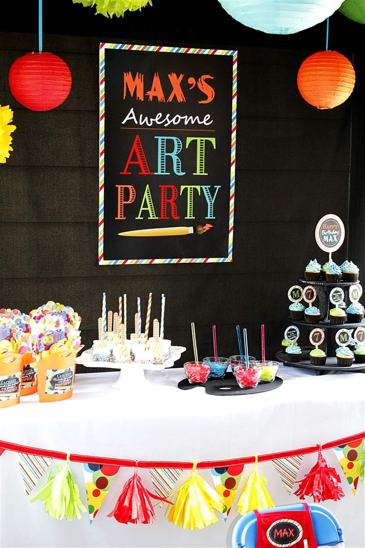 Art Birthday Party Ideas | Photo 1 of 28 | Catch My Party