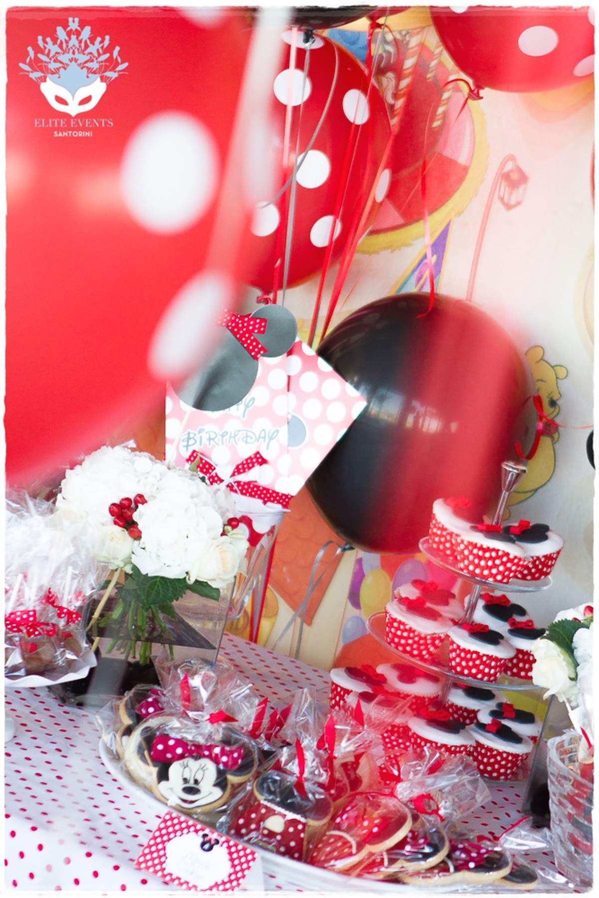 Mickey Mouse / Minnie Mouse, Red, White, Polka, Dots Birthday Party ...