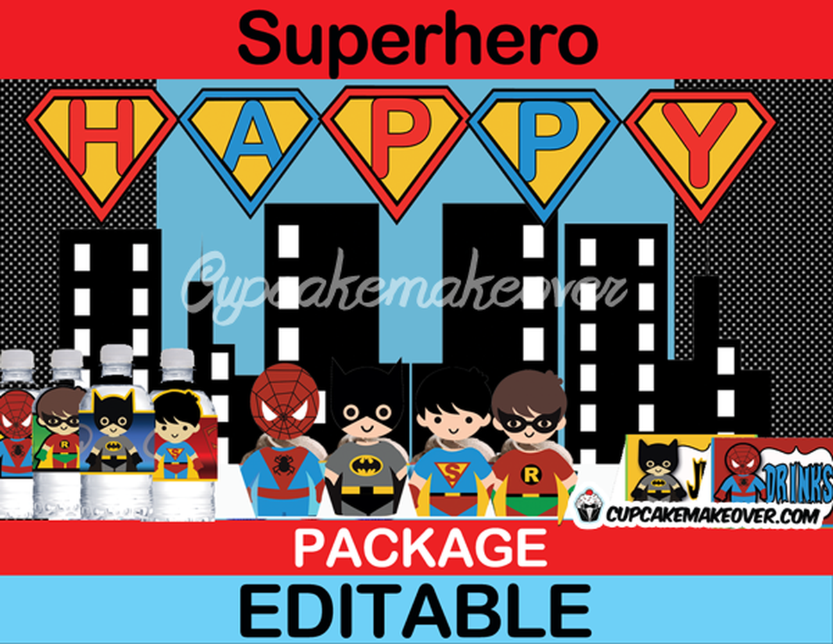 Superheroes / Birthday "Superhero Kids Birthday Party Theme" | Catch My ...