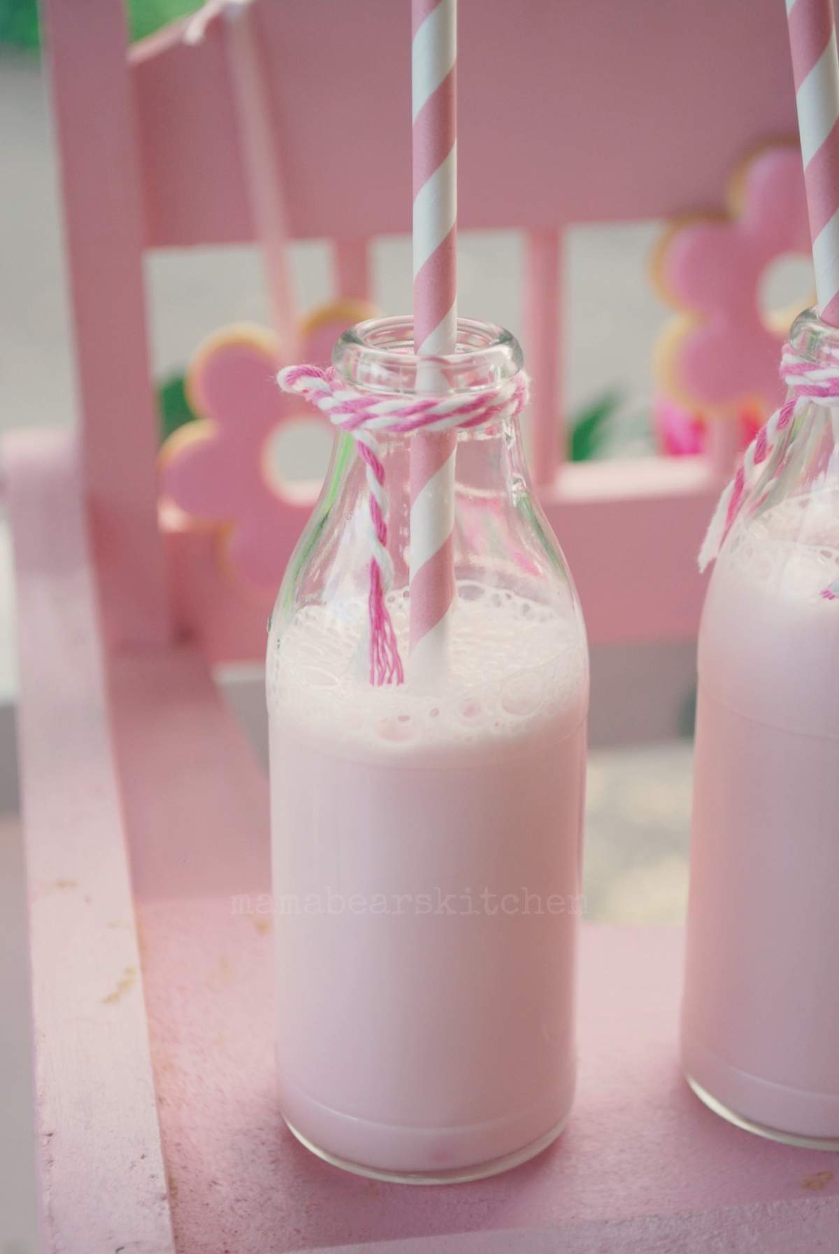 Pink Milk and cookies 2nd birthday party Baby Shower Party Ideas ...