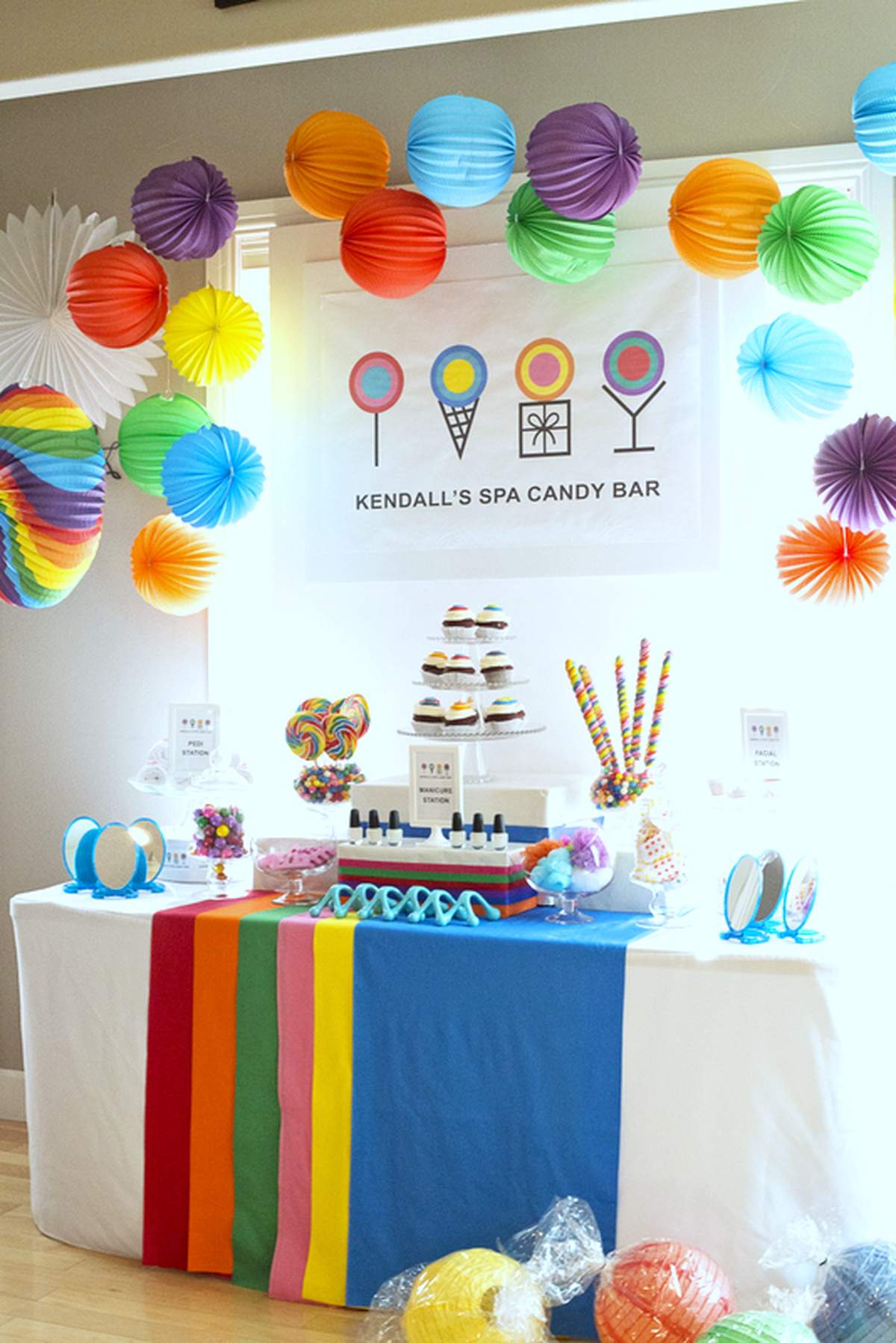 spa & candy / Birthday "Kendall's Spa Candy Bar Birthday" | Catch My Party