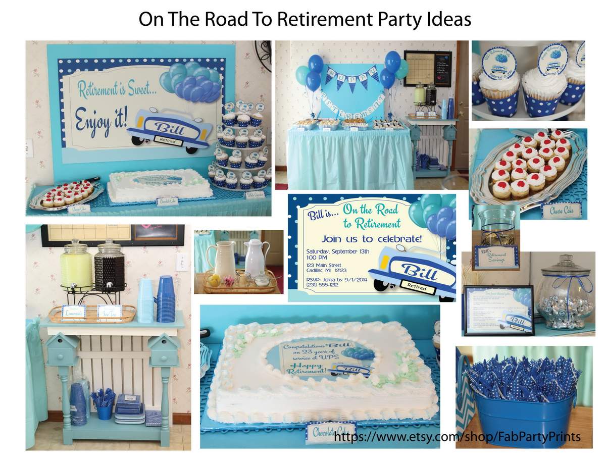 On The Road To Retirement Retirement Party Party Ideas | Photo 12 of 15 ...