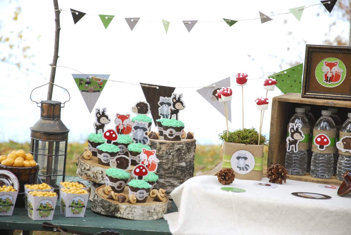 Woodland Creatures Baby Shower Party Ideas | Photo 18 of 24 | Catch My ...