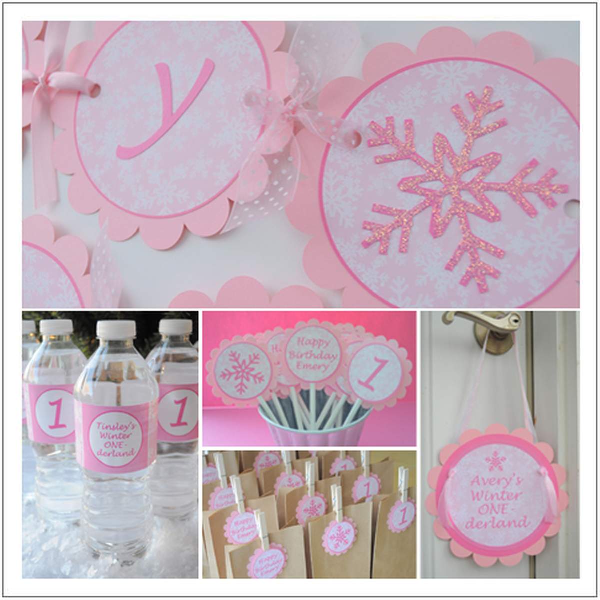 Snowflake 1st Birthday / Birthday "Winter One-Derland 1st Birthday ...