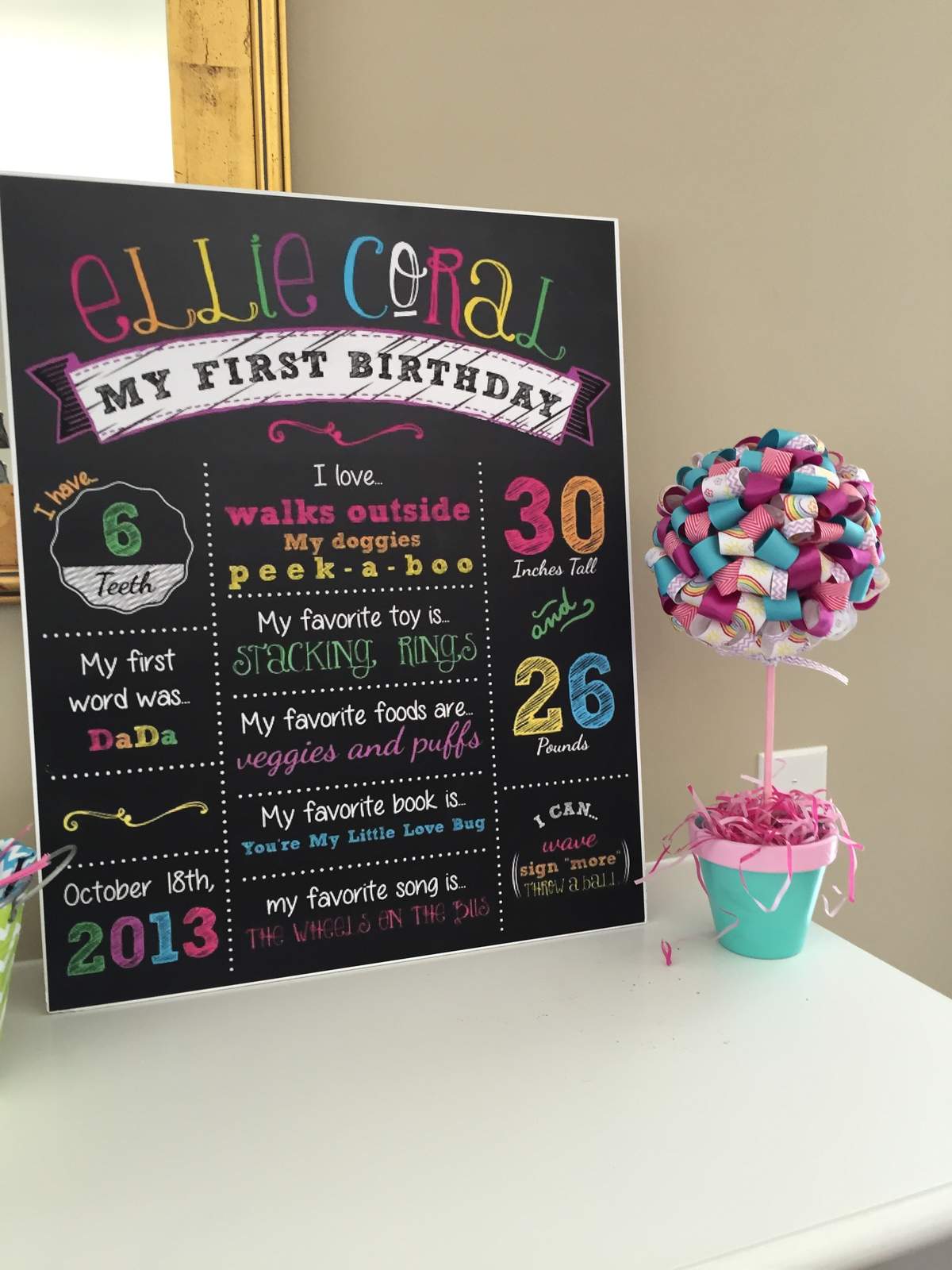 Rainbow chevron Birthday Party Ideas | Photo 17 of 28 | Catch My Party