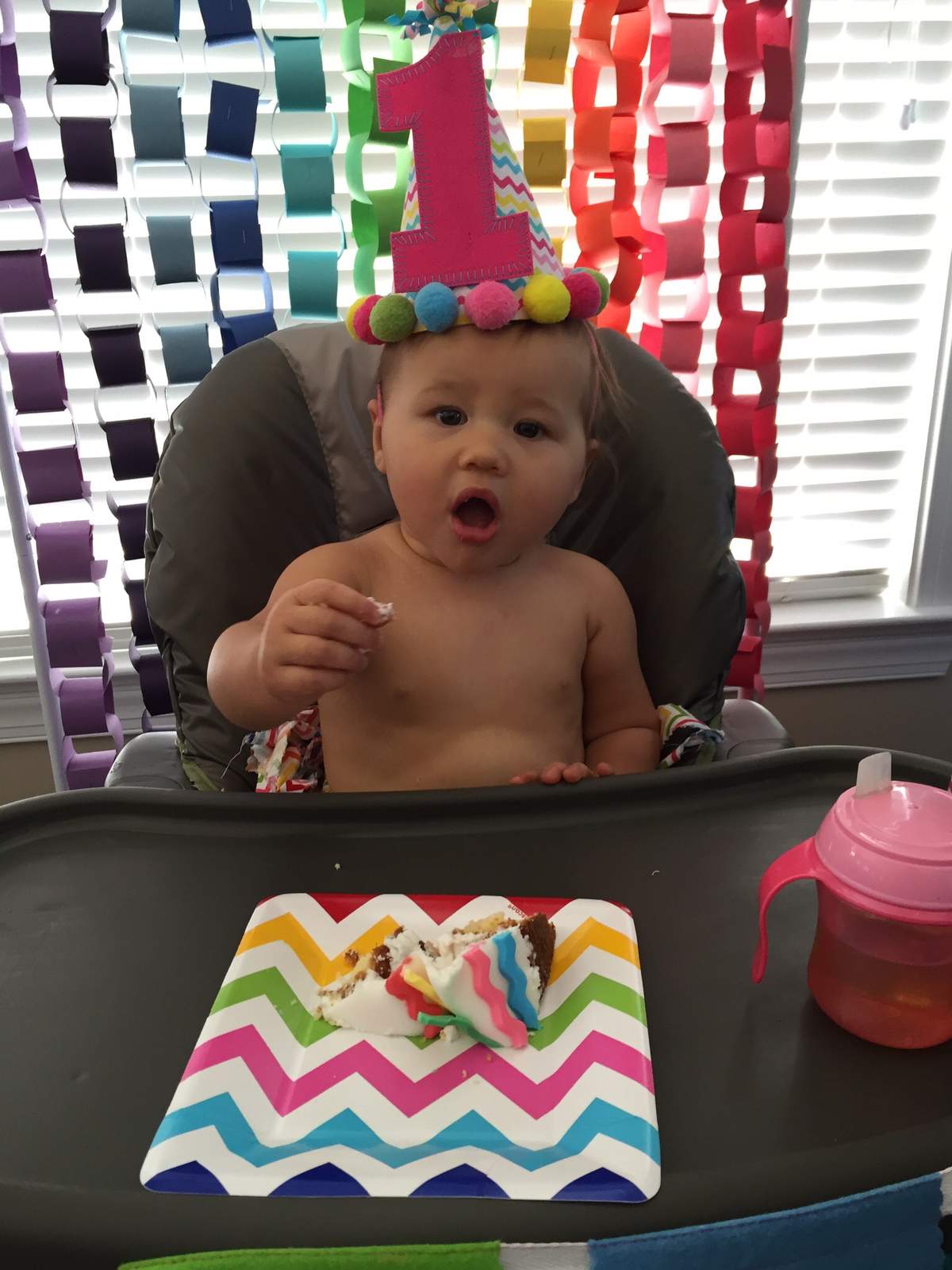 Rainbow chevron Birthday Party Ideas | Photo 17 of 28 | Catch My Party