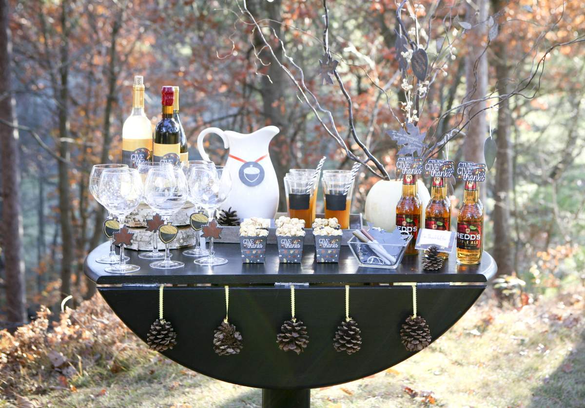 Give Thanks Chalkboard Thanksgiving/Fall Party Ideas | Photo 7 of 20 ...