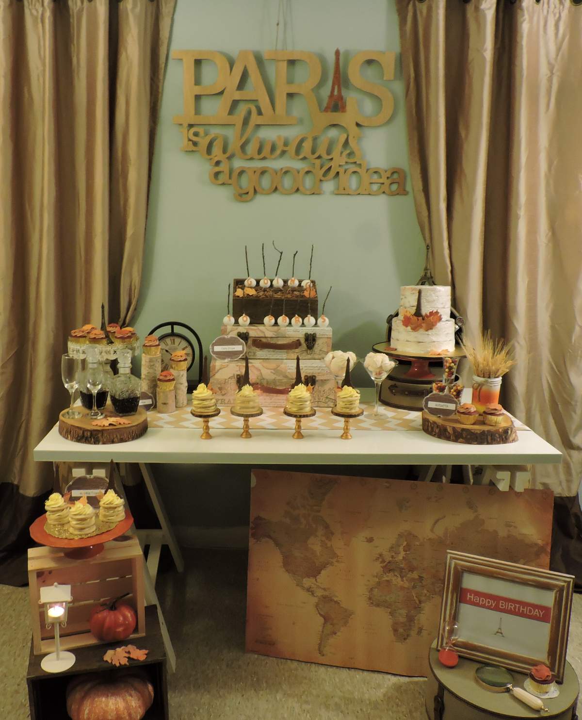 Paris-Rustic-glam / Birthday "Paris Rustic-Glam 30th birthday " | Catch ...
