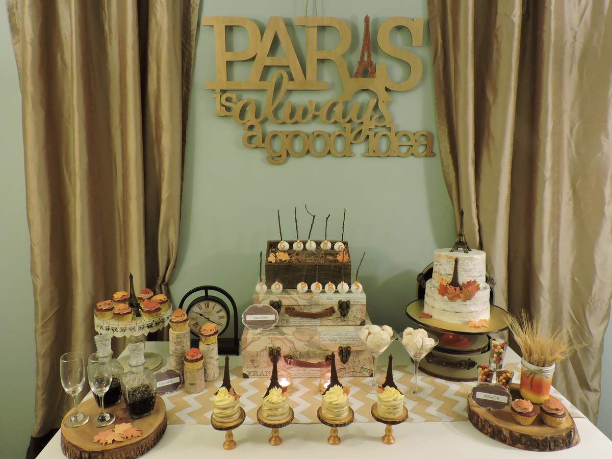 Paris-Rustic-glam Birthday Party Ideas | Photo 10 of 20 | Catch My Party