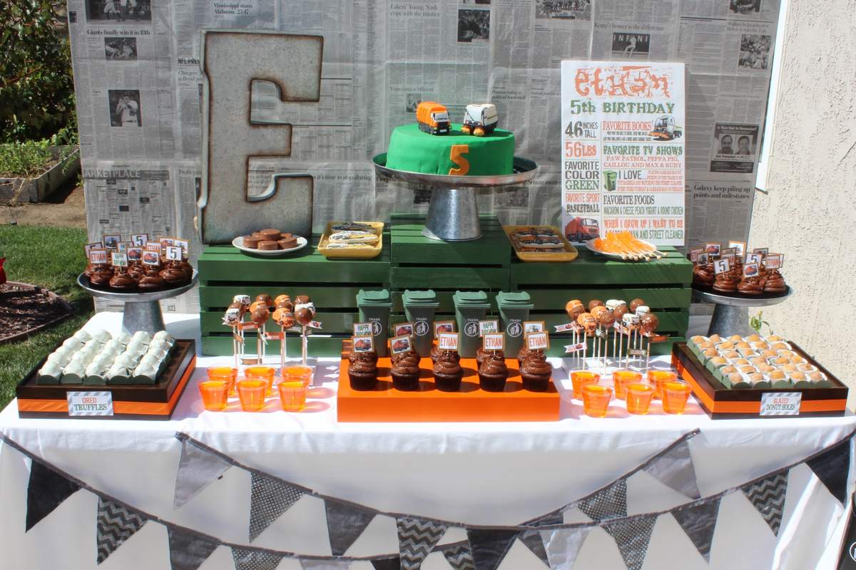Garbage Trucks and Street Sweepers Birthday Party Ideas | Photo 1 of 23 ...