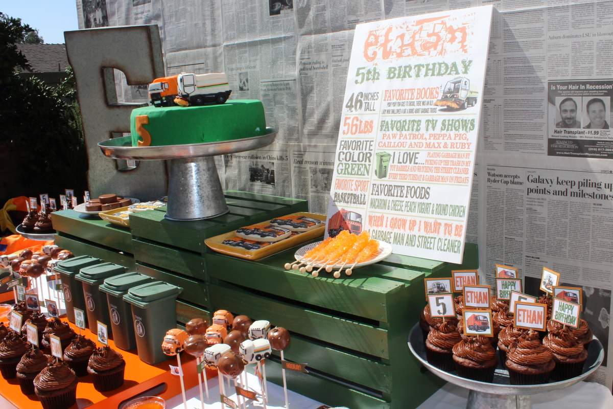 Garbage Trucks and Street Sweepers Birthday Party Ideas | Photo 1 of 23 ...