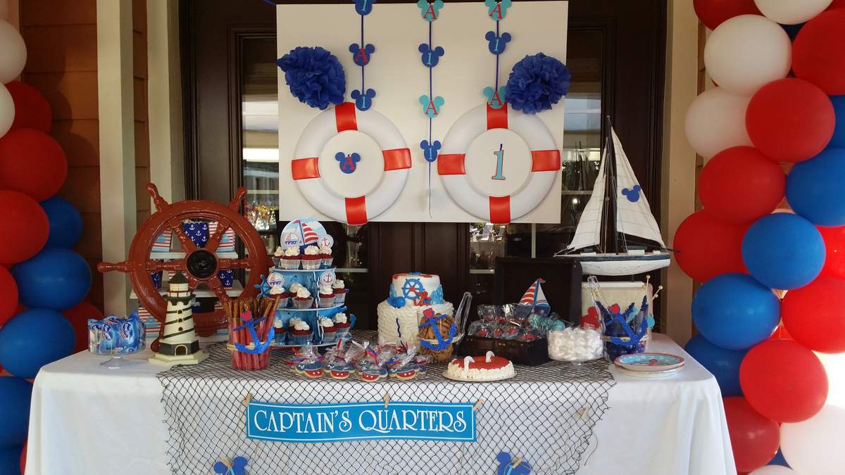 Nautical / Birthday "Nautical Mickey Mouse Party" | Catch My Party