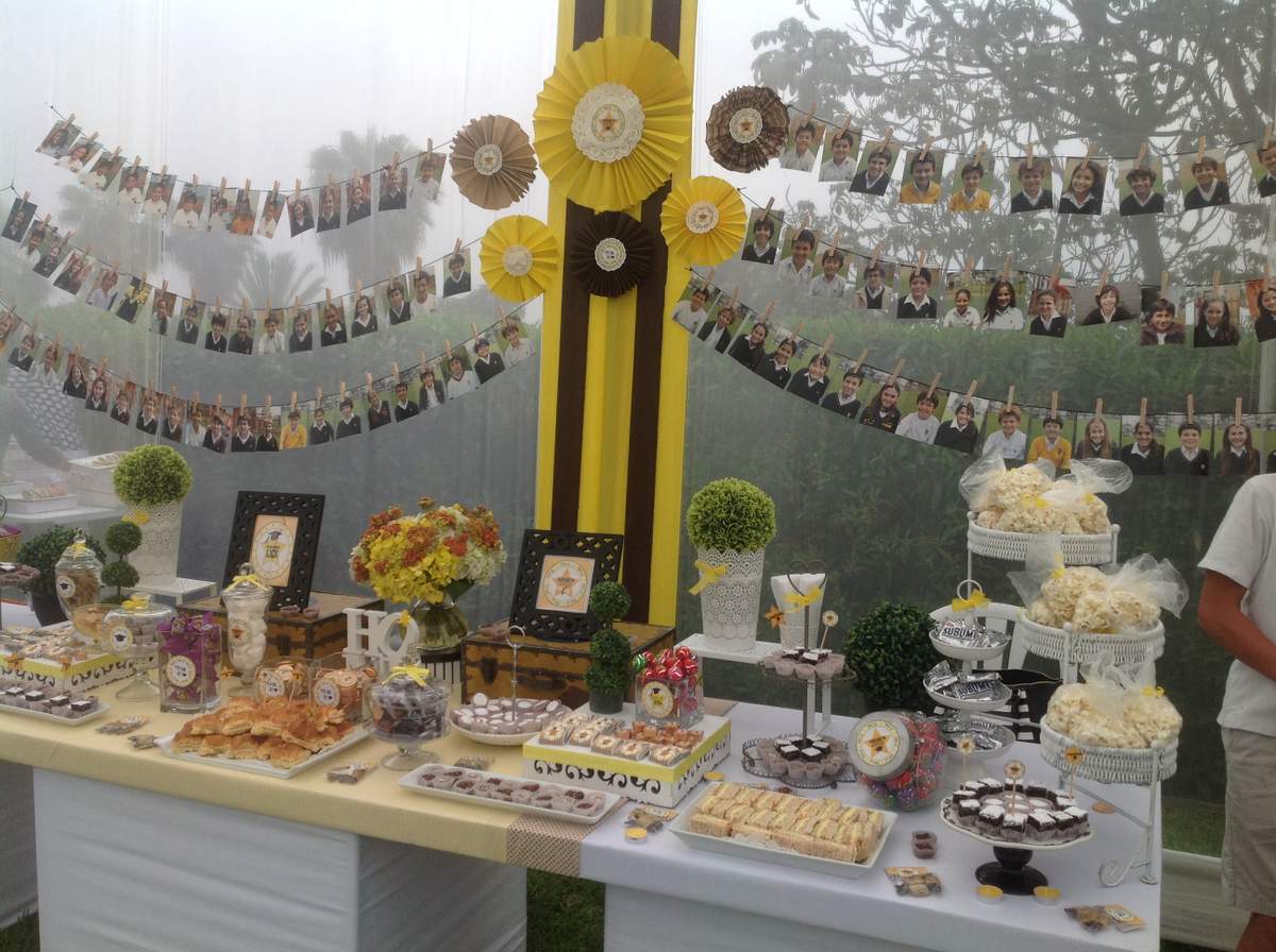 Yellow and brown Graduation/End of School Party Ideas | Photo 6 of 9 ...