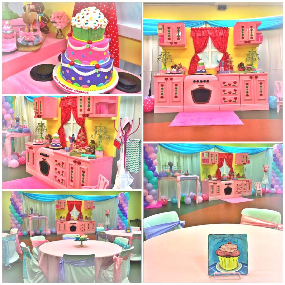 Cupcakes / Birthday "Candace First Birthday Cupcake Theme " | Catch My ...