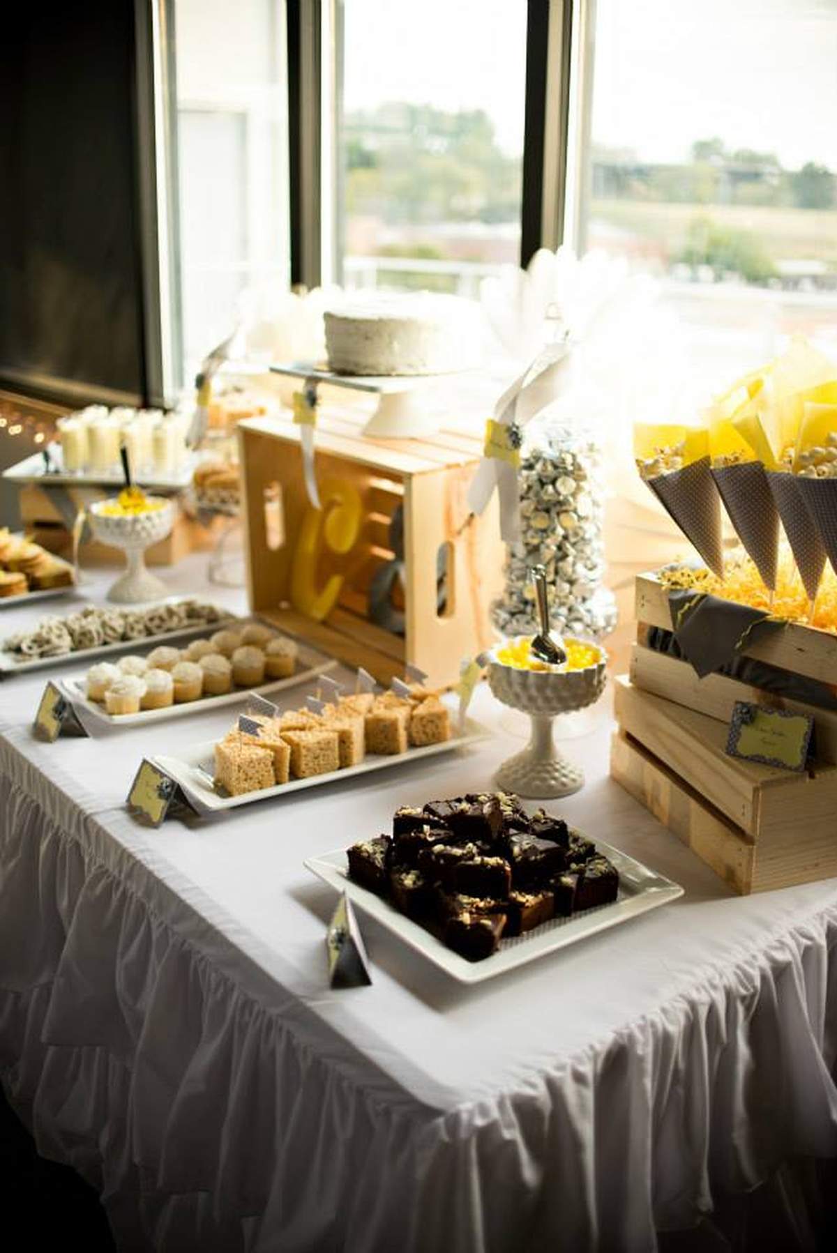 Yellow and Gray Wedding Party Ideas | Photo 1 of 6 | Catch My Party