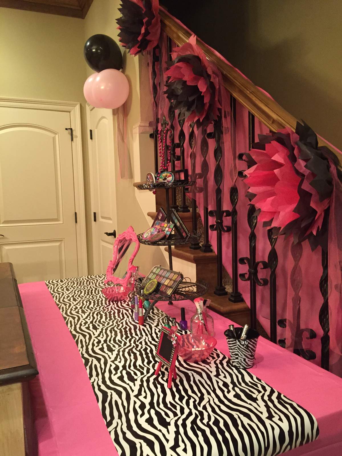 Pink & Zebra Birthday Party Ideas | Photo 12 of 16 | Catch My Party
