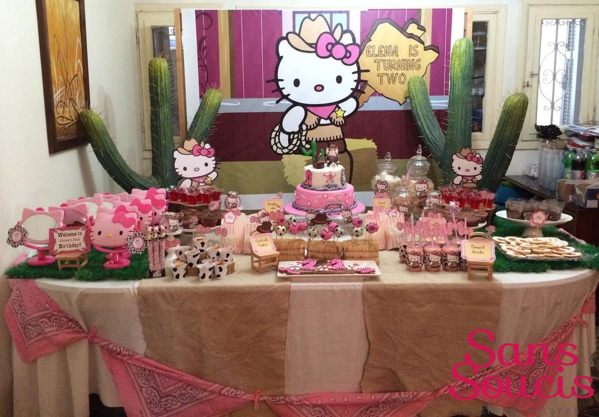 Western Cowgirl Hello Kitty Birthday Party Ideas | Photo 11 of 25 ...