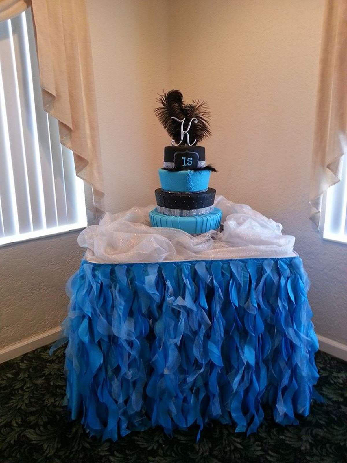 Turquoise and Black Birthday Party Ideas | Photo 4 of 11 | Catch My Party