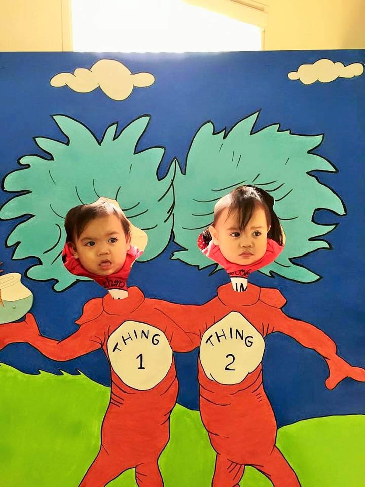 Dr Seuss Thing 1 Thing 2 Twin Boys First Birthday Party Birthday Party ...