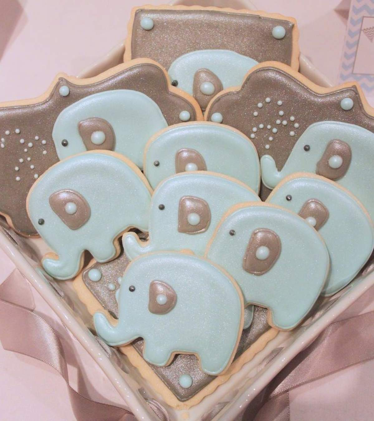 Blue & Gray Elephant Baby Shower Party Ideas | Photo 10 of 16 | Catch ...