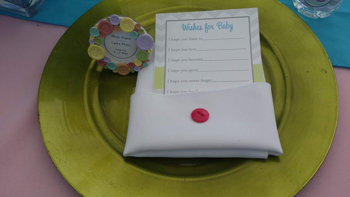 cute as a button Baby Shower Party Ideas | Photo 5 of 14 | Catch My Party