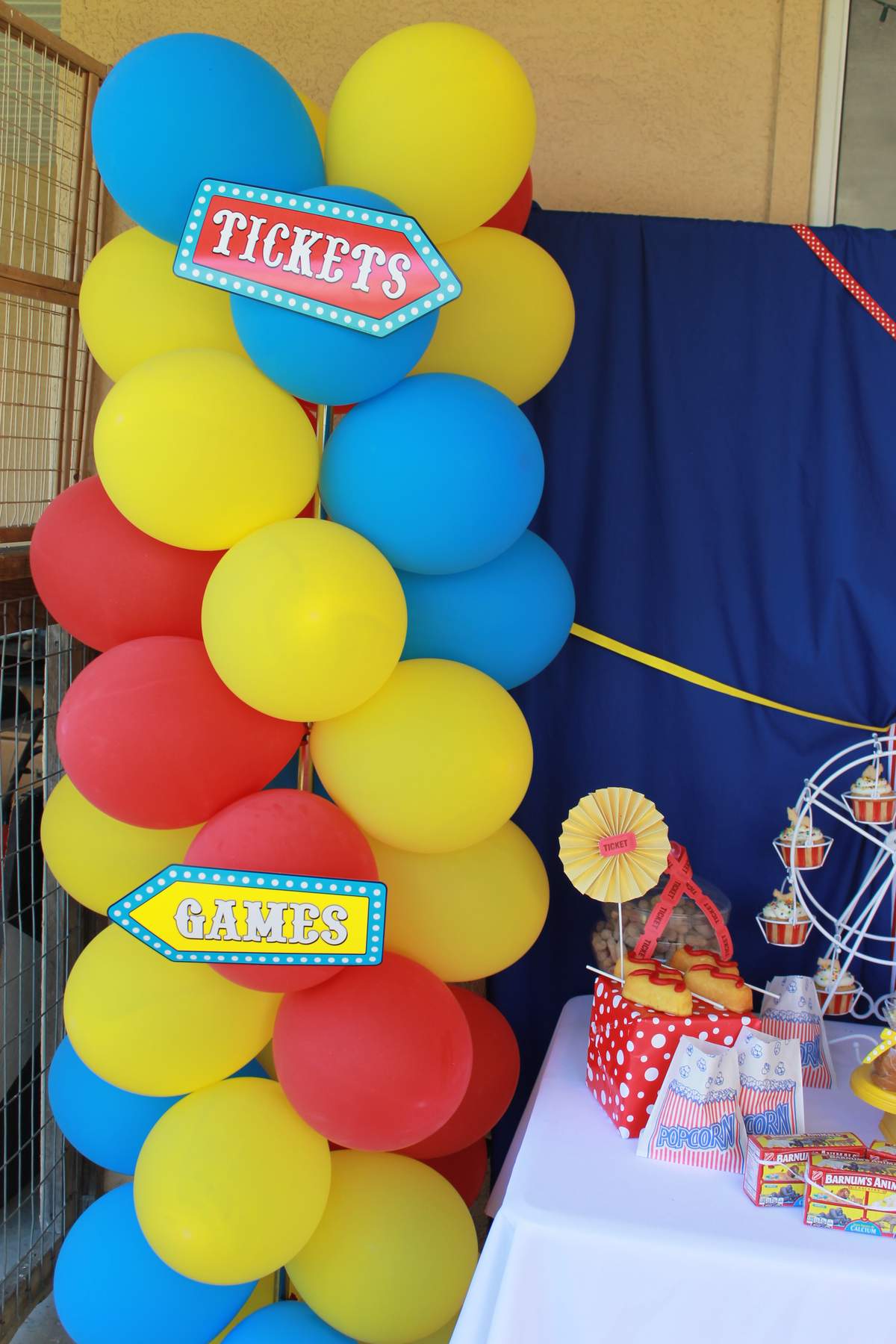 Circus / Carnival Birthday Party Ideas | Photo 8 of 20 | Catch My Party