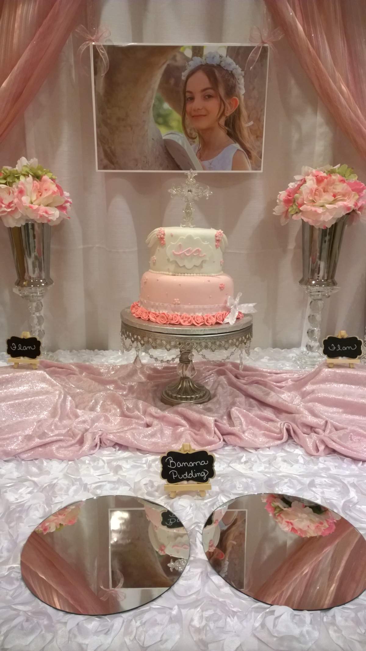 Pink Elegance Communion Party Ideas | Photo 26 of 45 | Catch My Party