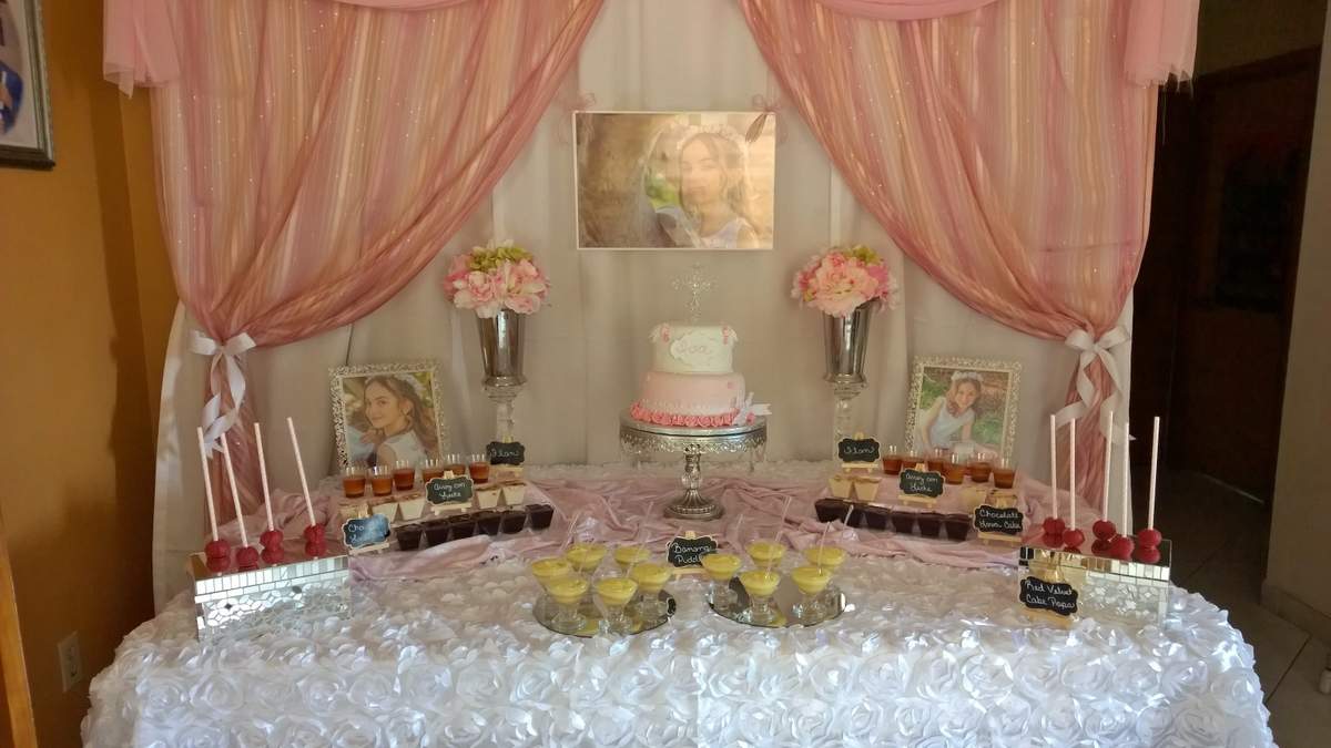Pink Elegance Communion Party Ideas | Photo 26 of 45 | Catch My Party
