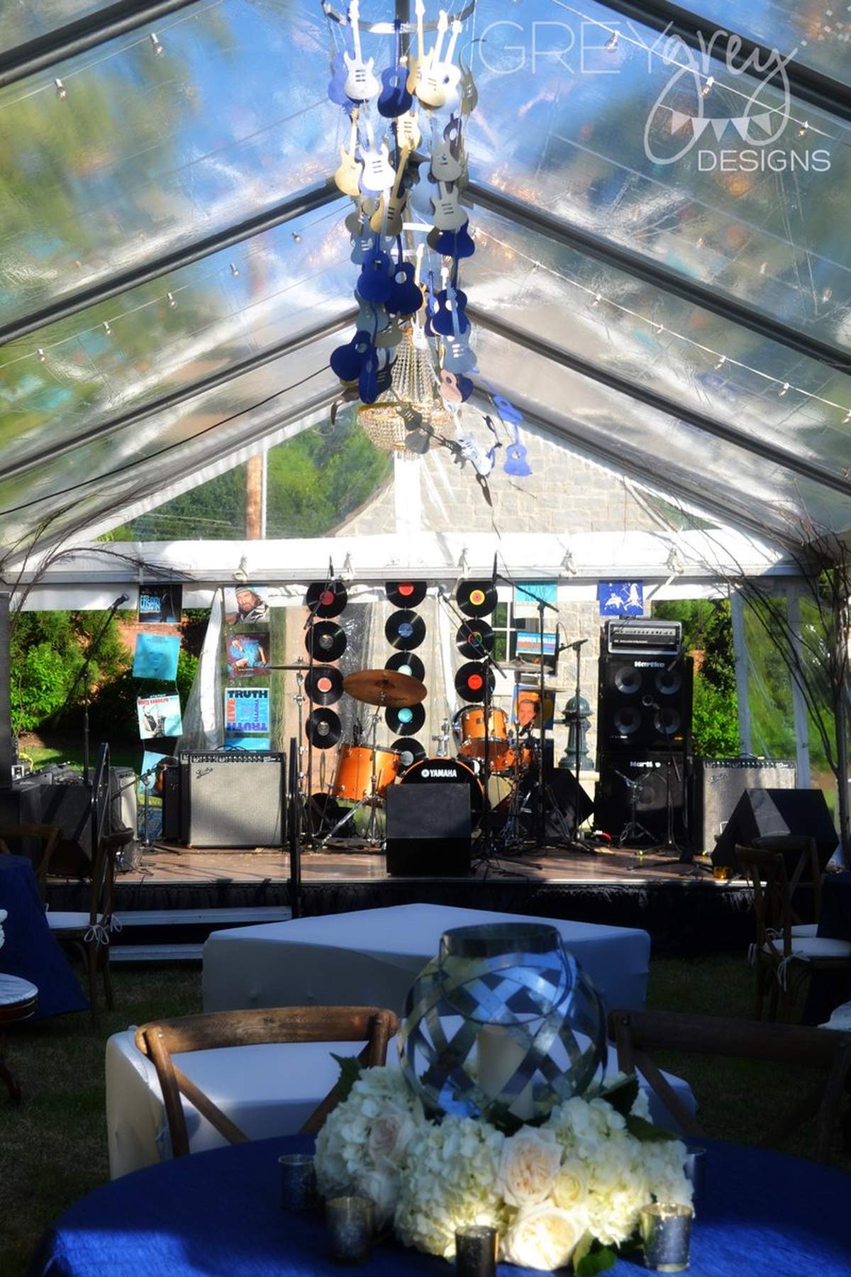 Blues and Music Backyard Concert Party Ideas | Photo 5 of 69 | Catch My ...